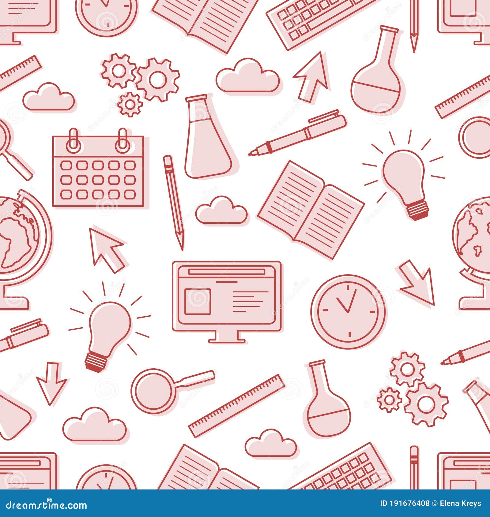 Vector Education Pattern Learning Back To School Stock Vector ...