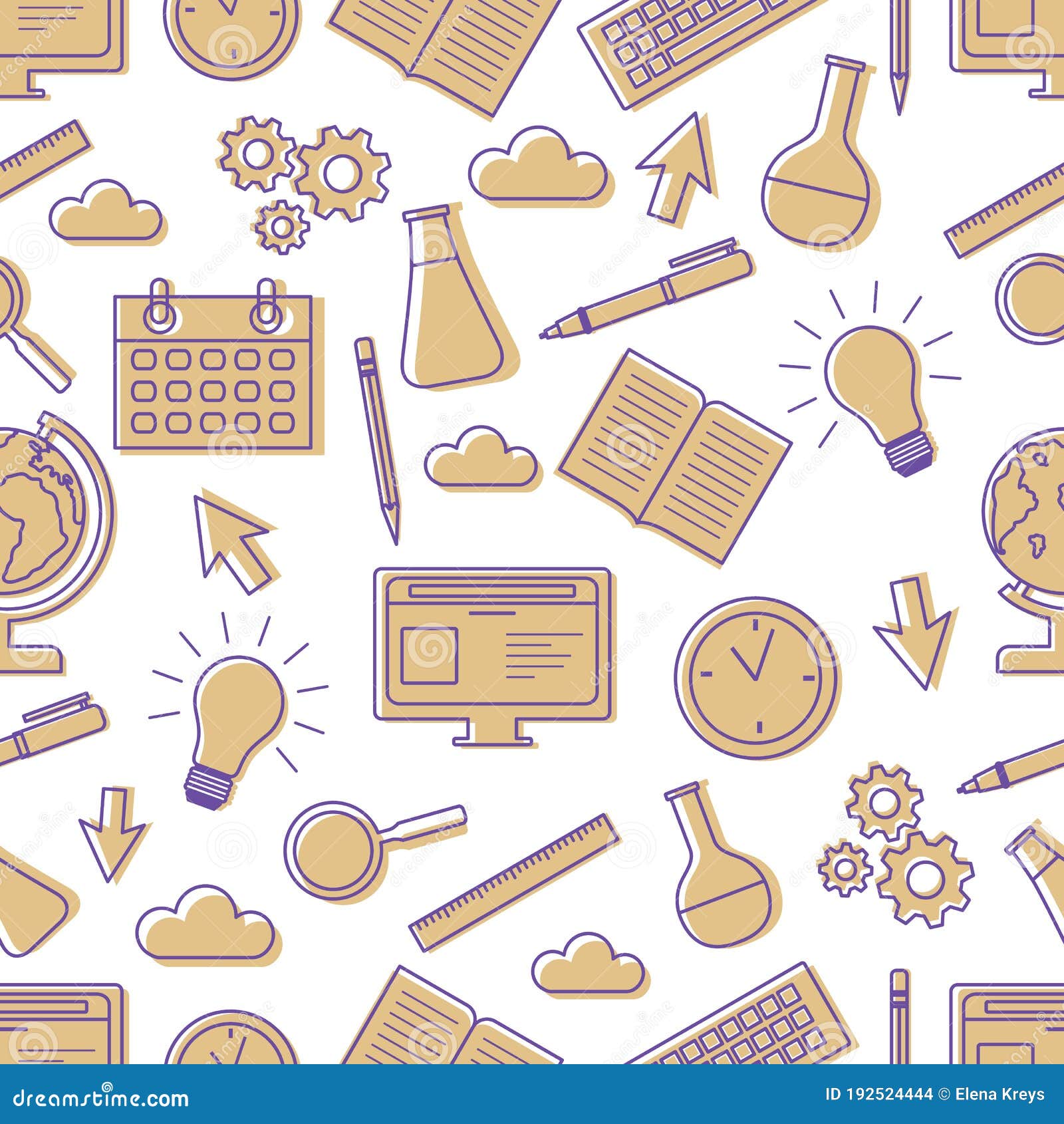 Vector Education Pattern Learning Back To School Stock Vector ...