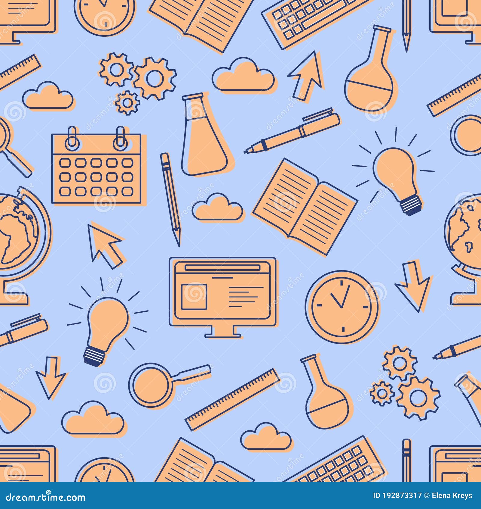 Vector Education Pattern Learning Back To School Stock Vector ...