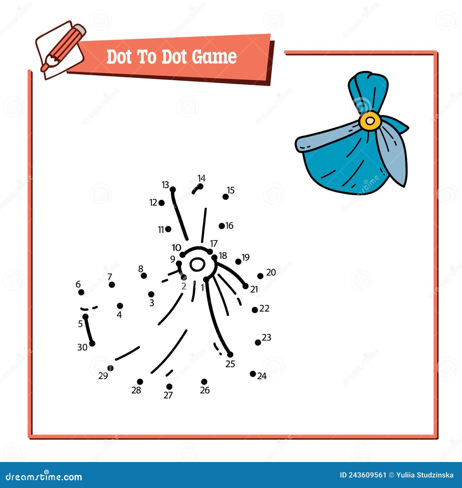 Dot To Dot with Doodle Fabric Sling Stock Vector - Illustration of ...