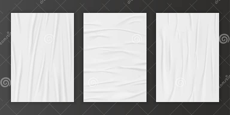 Vector Effect of Glued, Crumpled, Wet Paper Stock Vector - Illustration ...