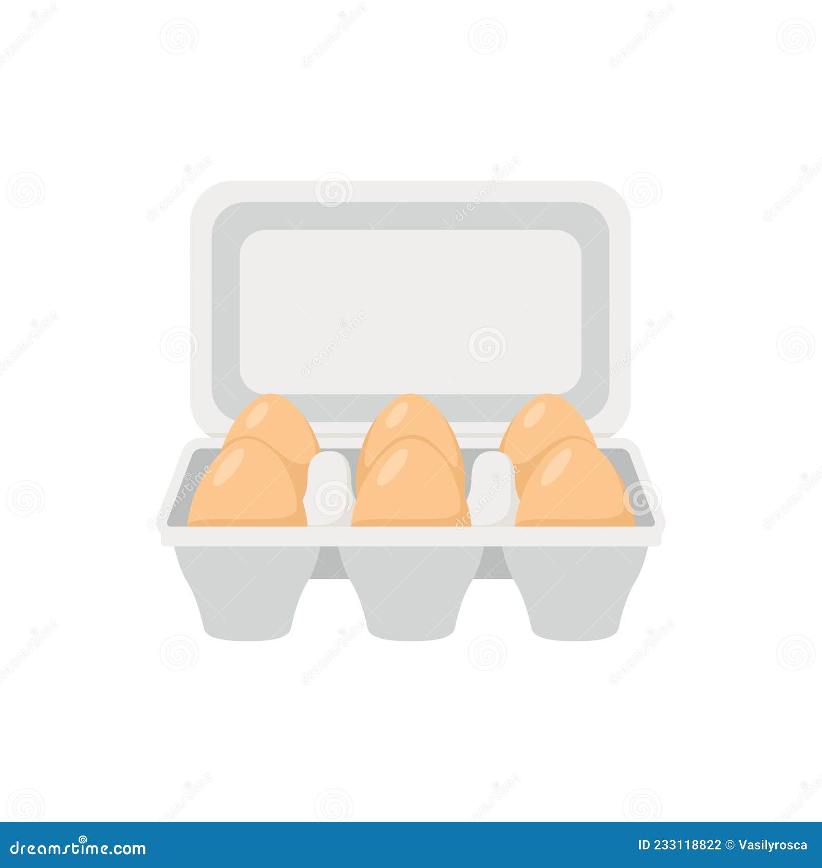 Vector Egg Carton Pack. Eggs Container Box Cooking Food Cardboard Stock ...