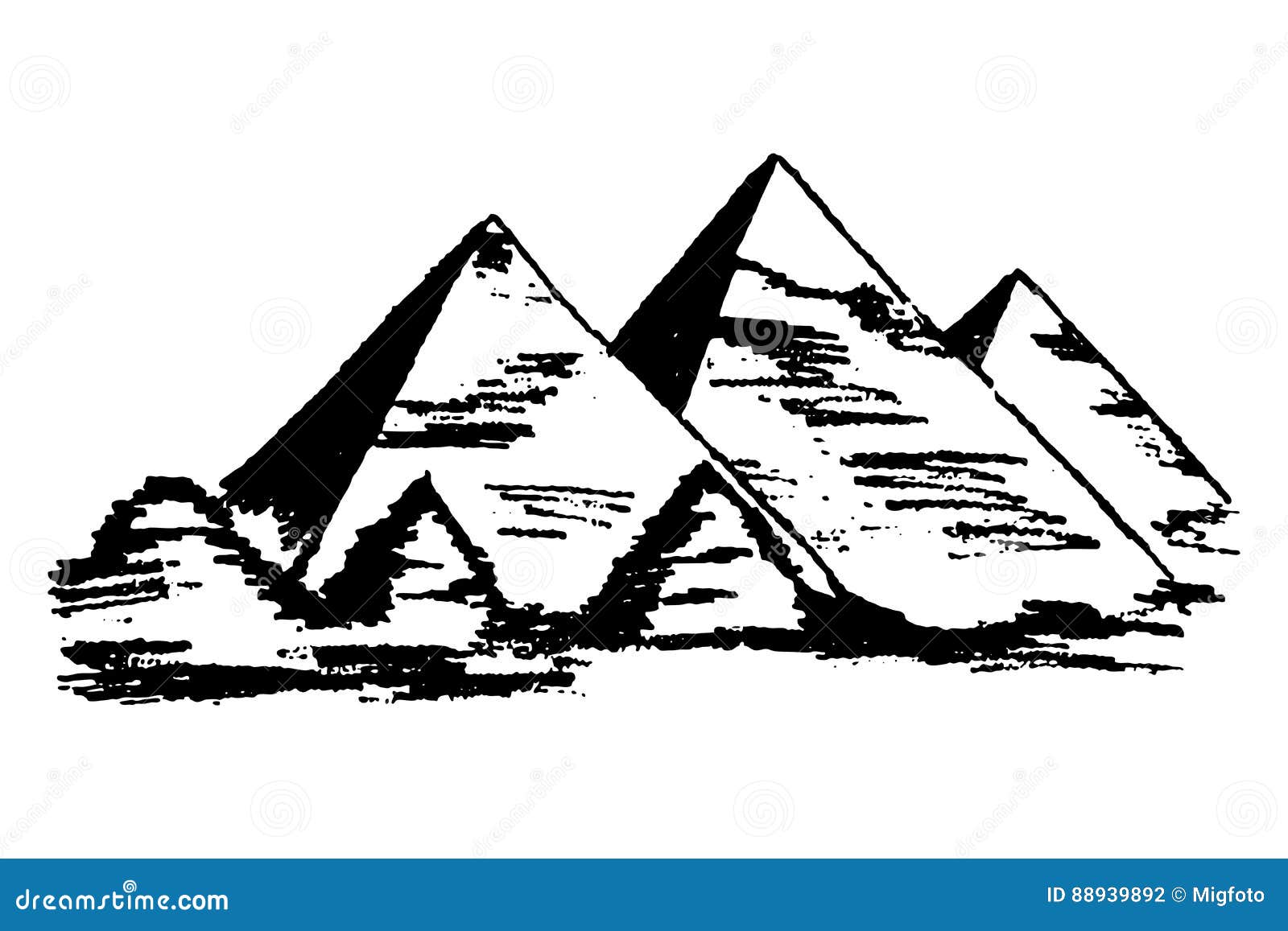 Vector Egipcio De Las Pirámides Ilustración del Vector - Ilustración de ...