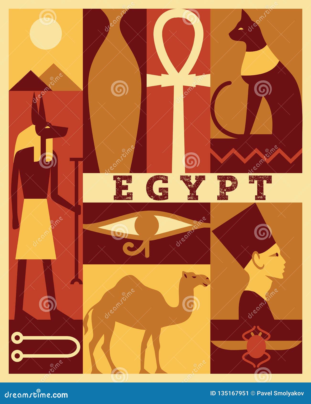 Vector Set Of Egypt Symbols. | CartoonDealer.com #80267746