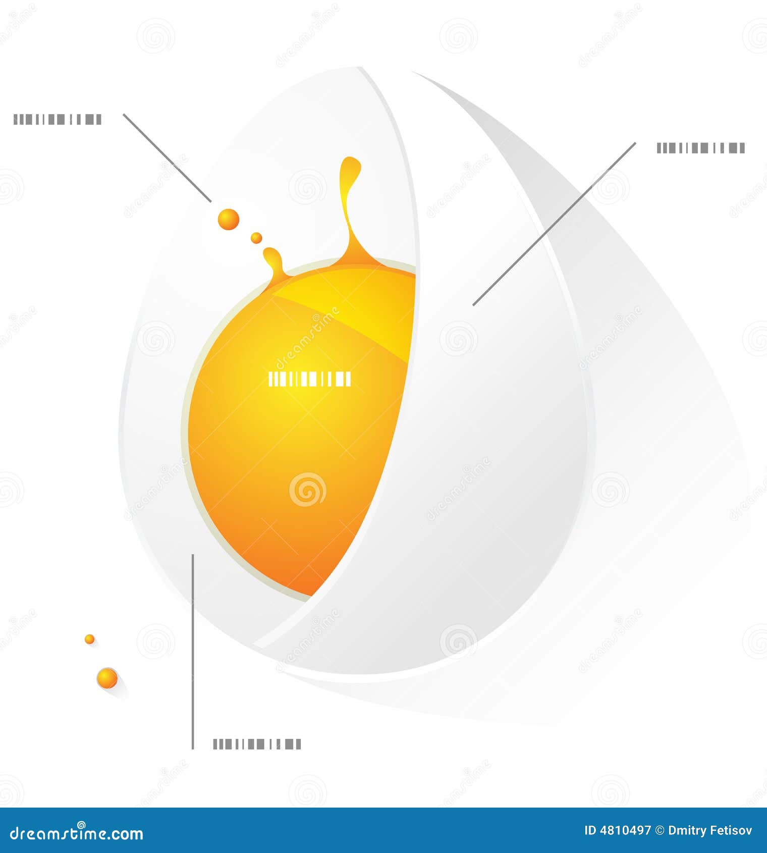 Vector ei vector illustratie. Illustration of dooier, geel - 4810497