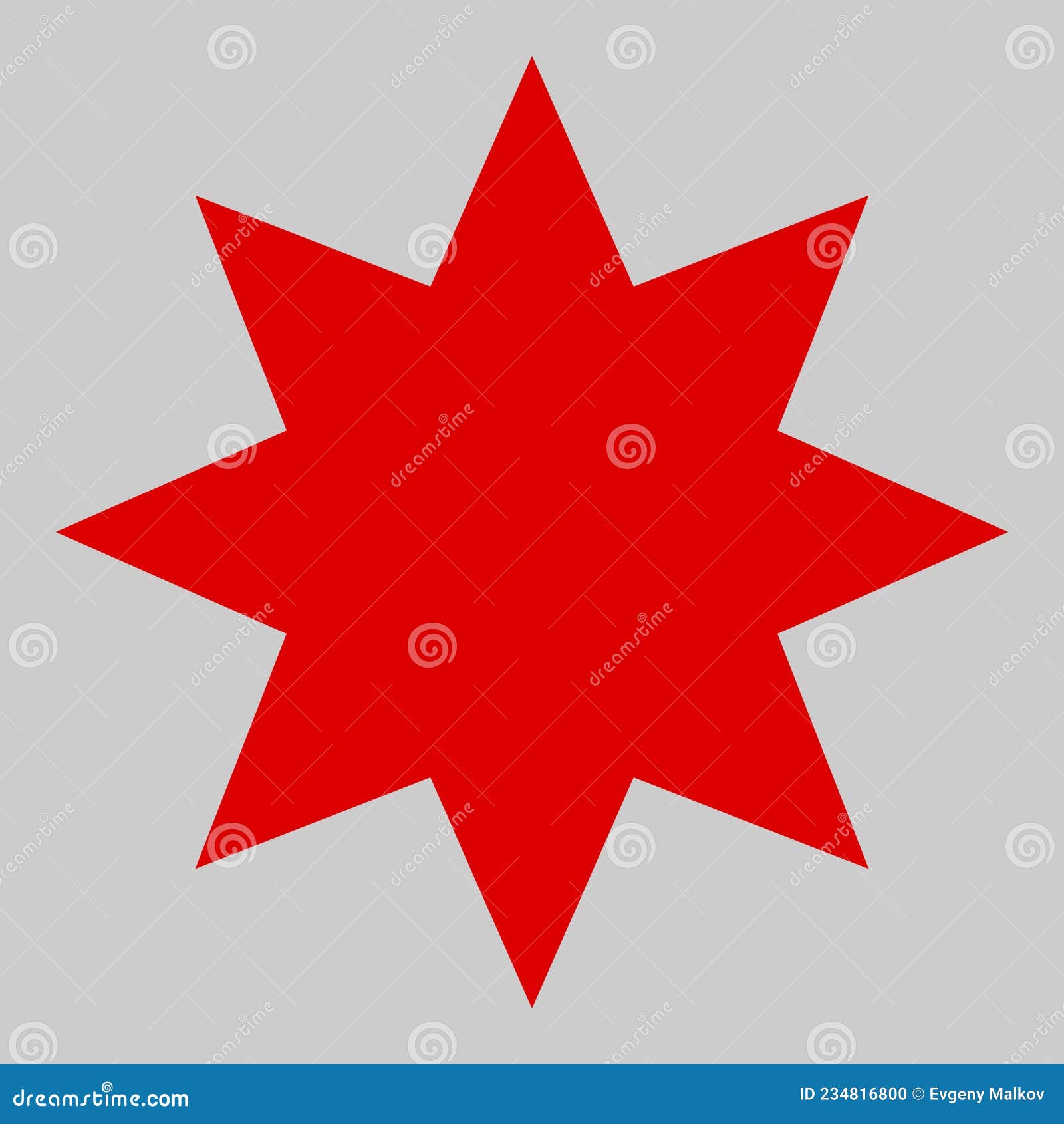 Vector Eight Pointed Star Icon Illustration Stock Vector - Illustration ...