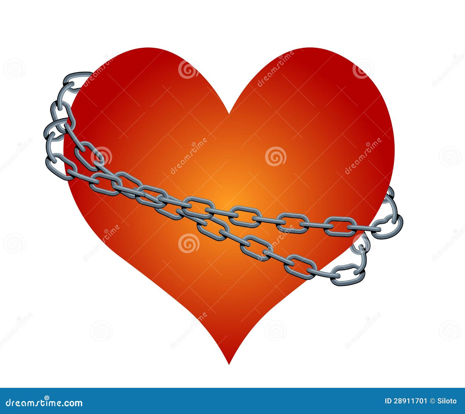 Vector El Corazón Encadenado Ilustración del Vector - Ilustración de ...