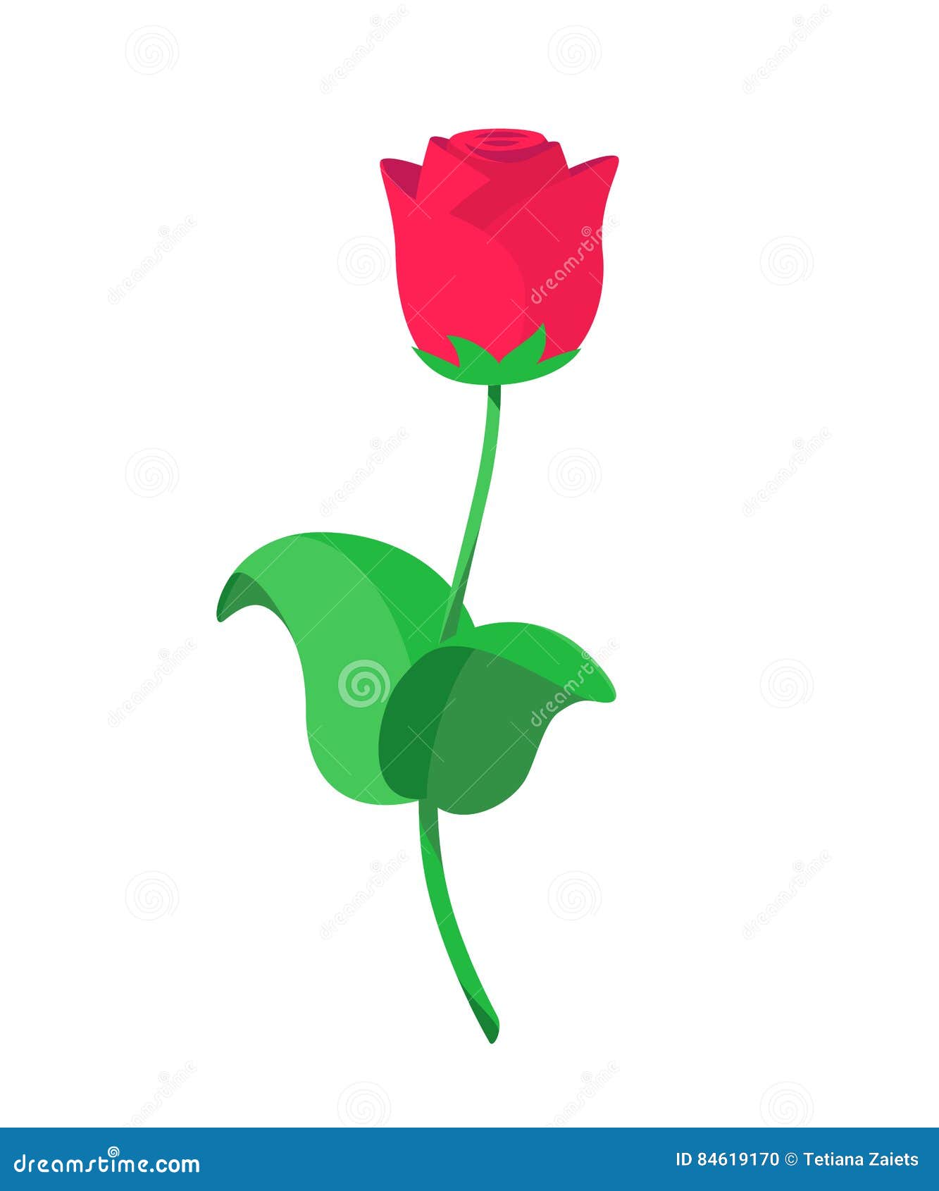 Vector El Ejemplo De Solas Rosas Rojas En Estilo Plano Ilustración del ...