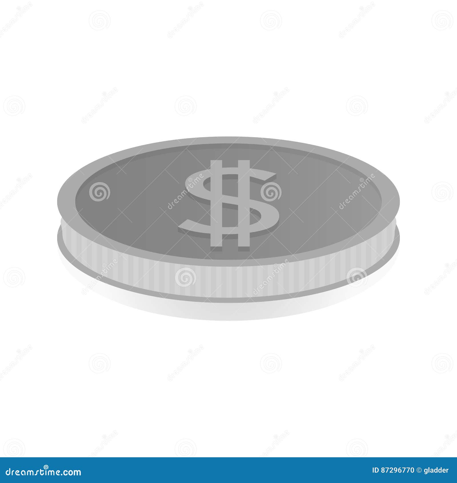 Vector El Ejemplo De Una Moneda De Plata Con El Símbolo De Real ...