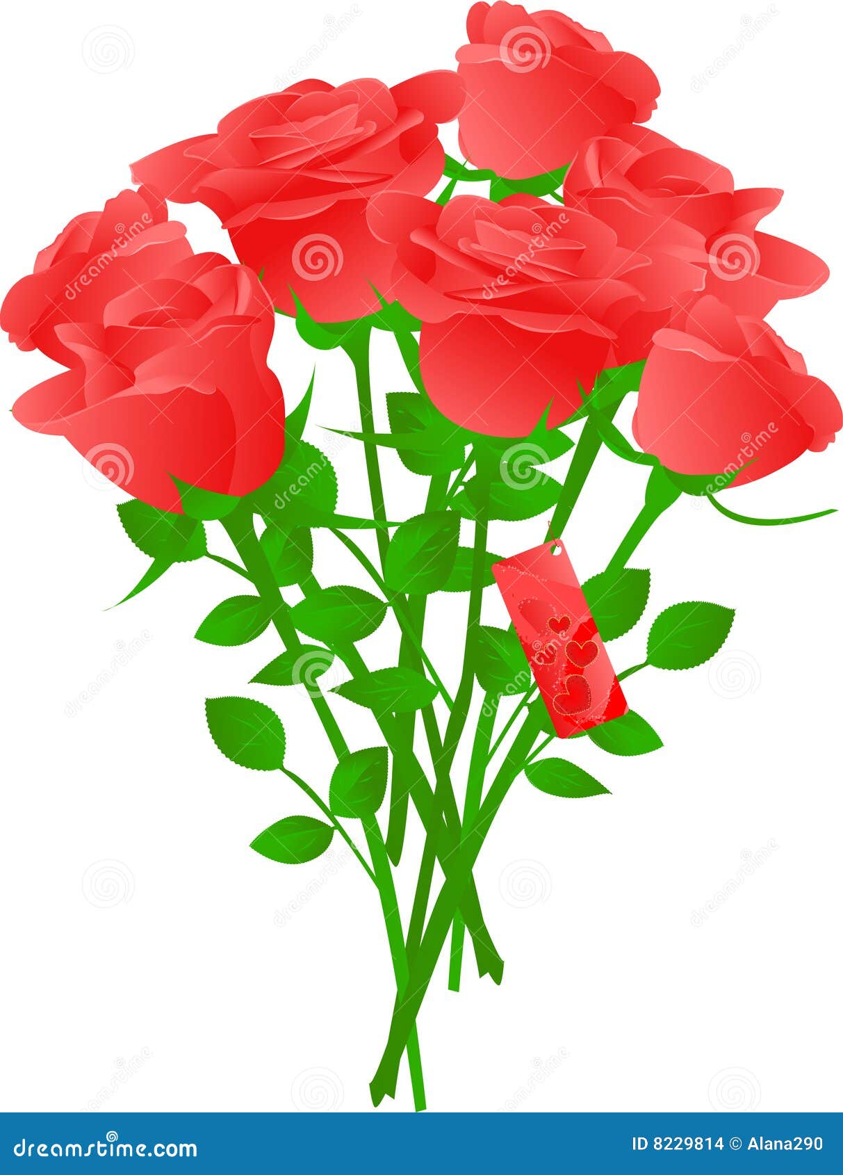 Vector El Ramo De Rosas Rojas Ilustración del Vector - Ilustración de ...