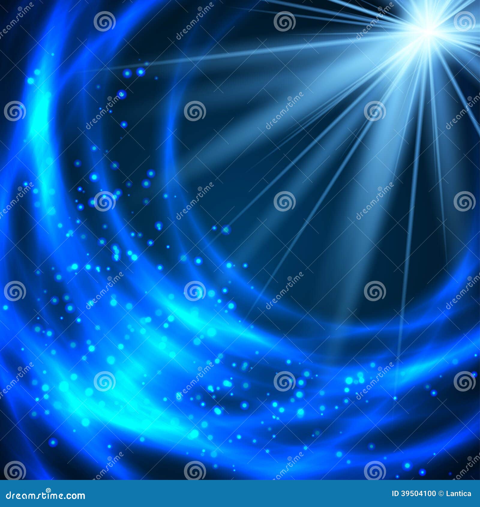 Vector El Sol Intenso En Un Fondo Azul Suave Ilustración del Vector ...