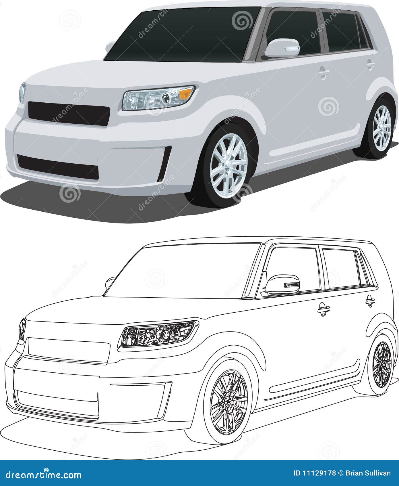 Vector El XB 2008 Del Scion Ilustración del Vector - Ilustración de ...