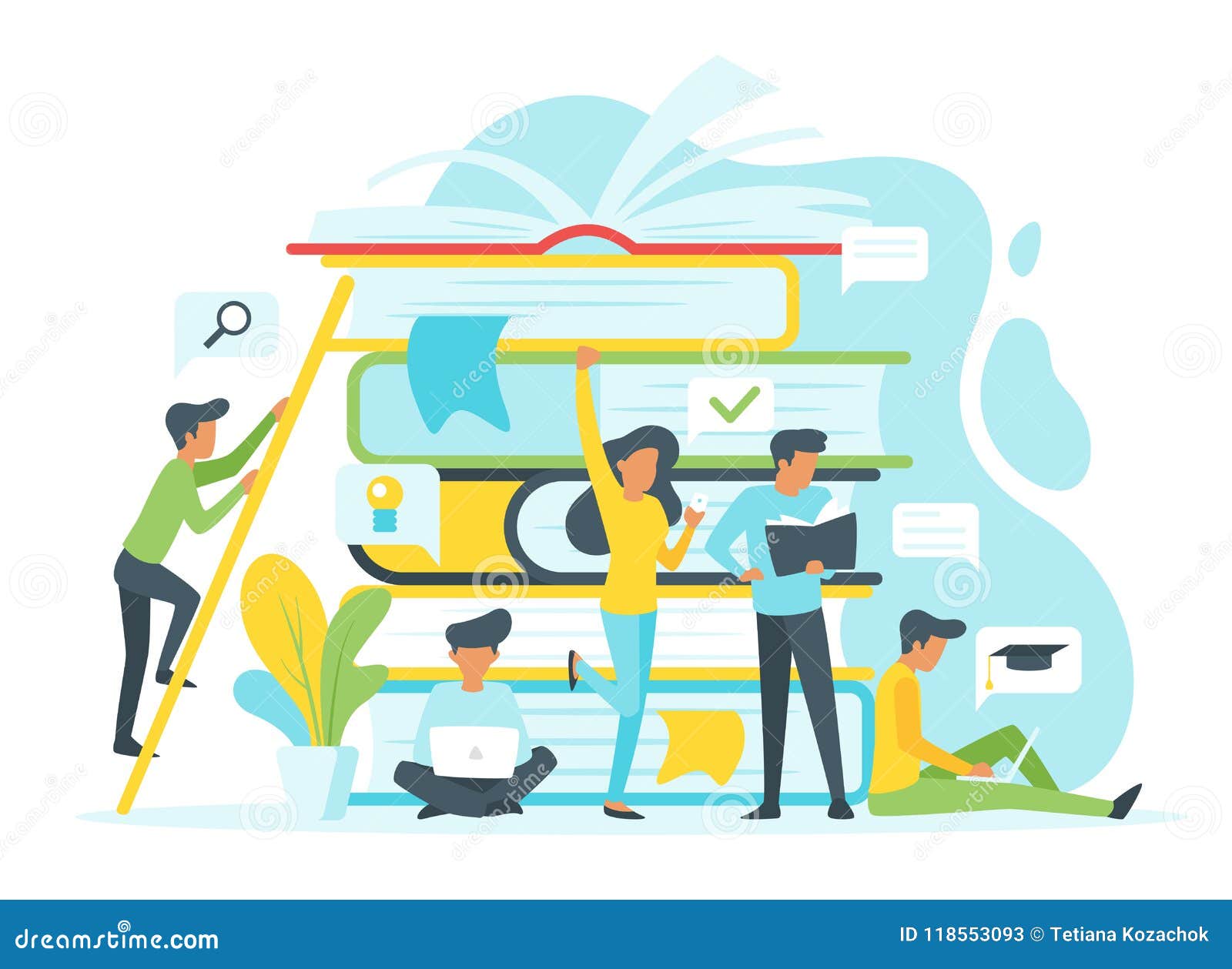 Vector elearning concept stock vector. Illustration of graduation ...