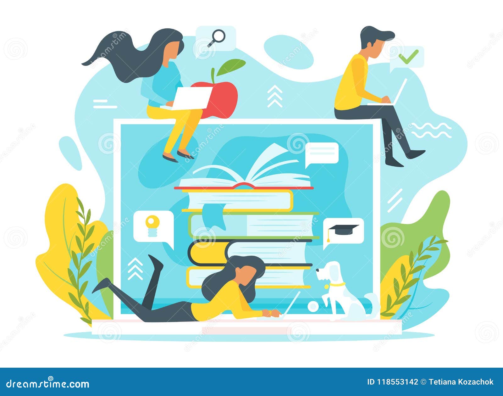 Vector elearning concept stock vector. Illustration of elearning ...