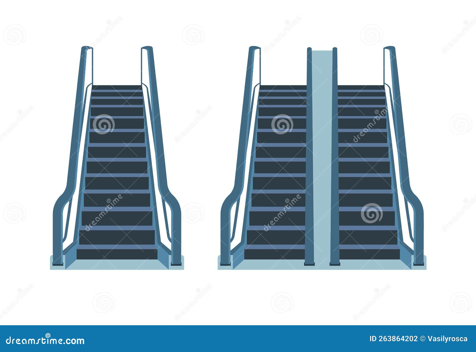 Vector Electric Airport Ladder Escalator. Elevator Vector Lift ...