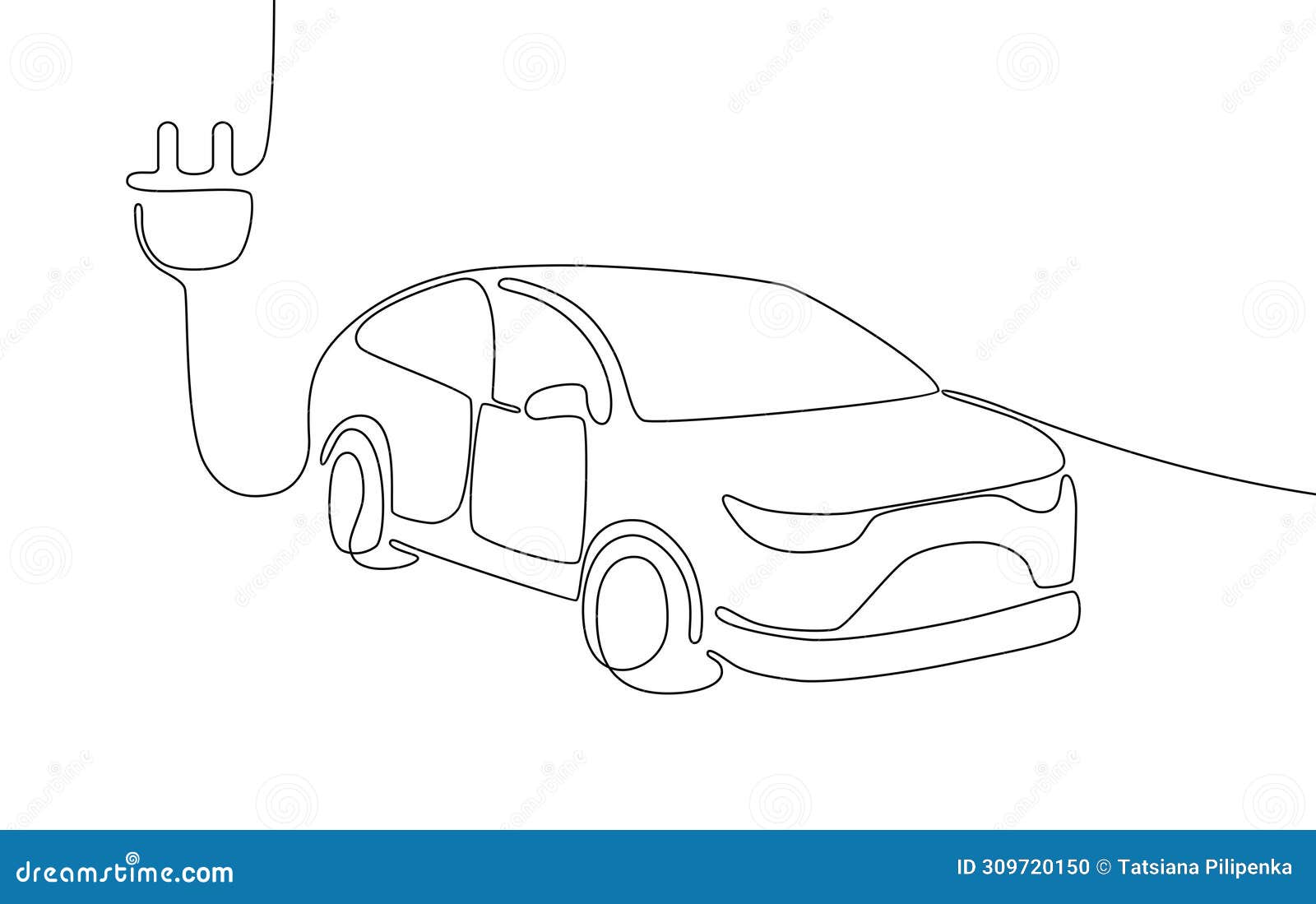 Vector electric car stock illustration. Illustration of industry ...