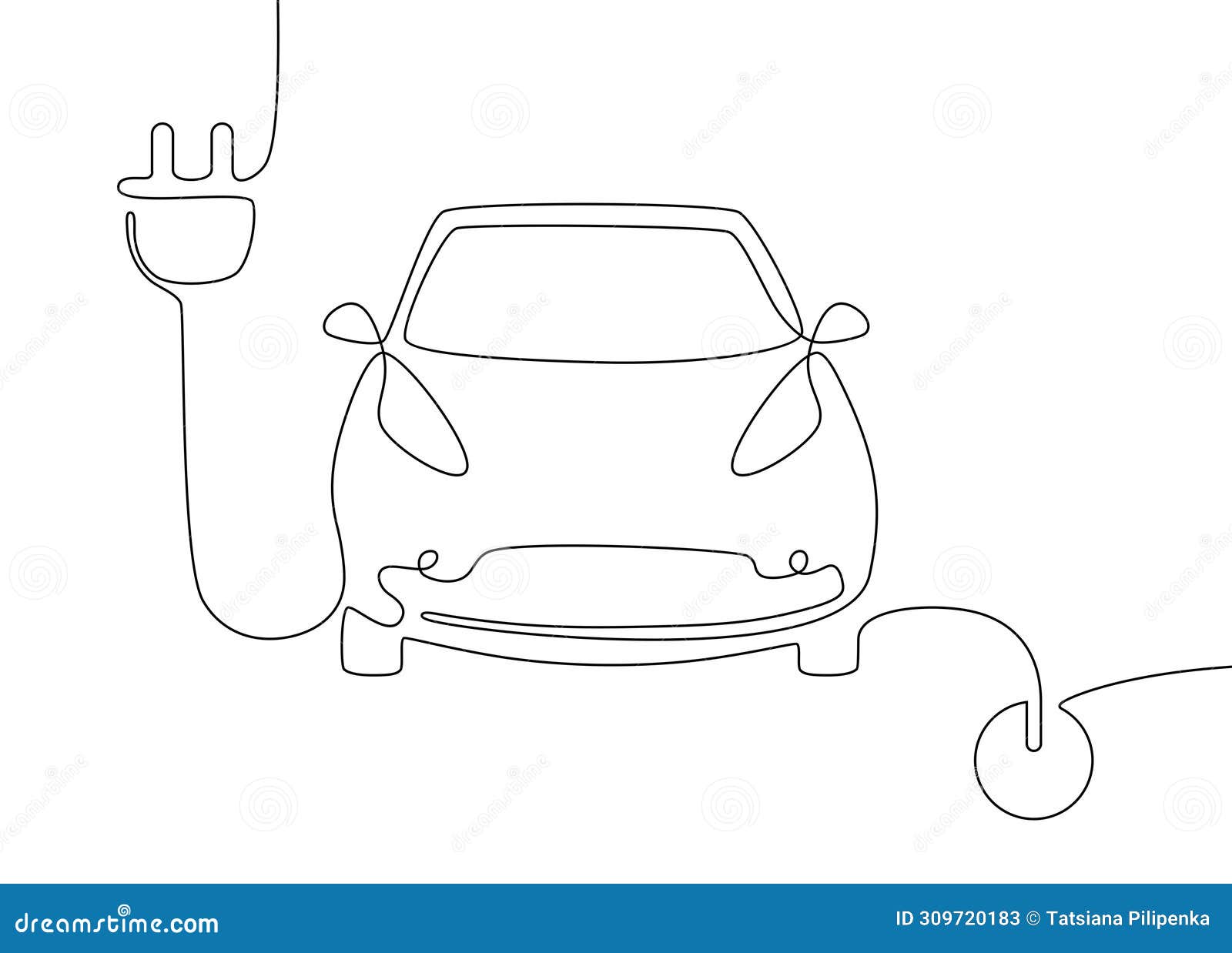 Vector electric car stock vector. Illustration of vector - 309720183