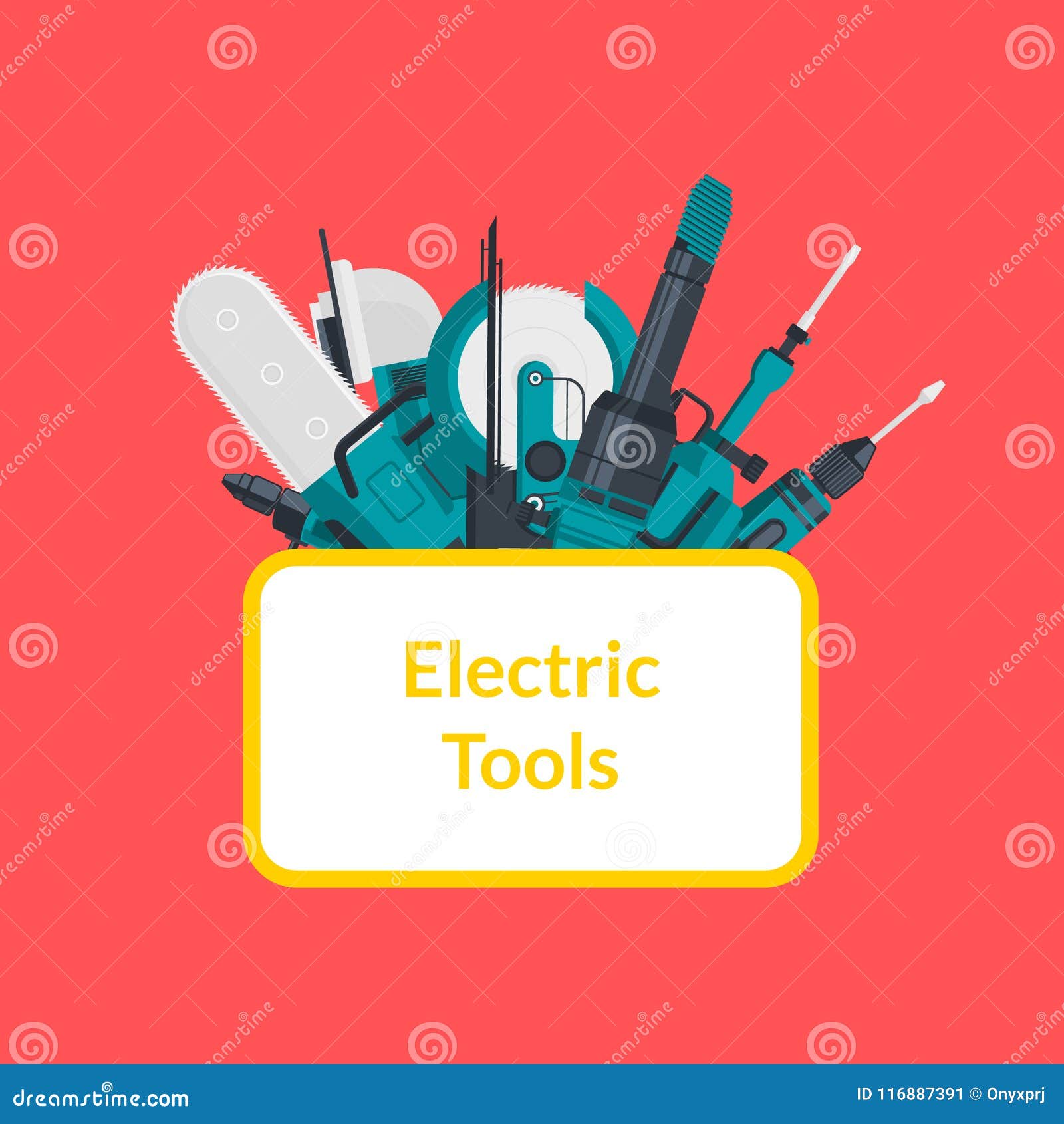 Vector Electric Construction Tools Stock Vector - Illustration of ...