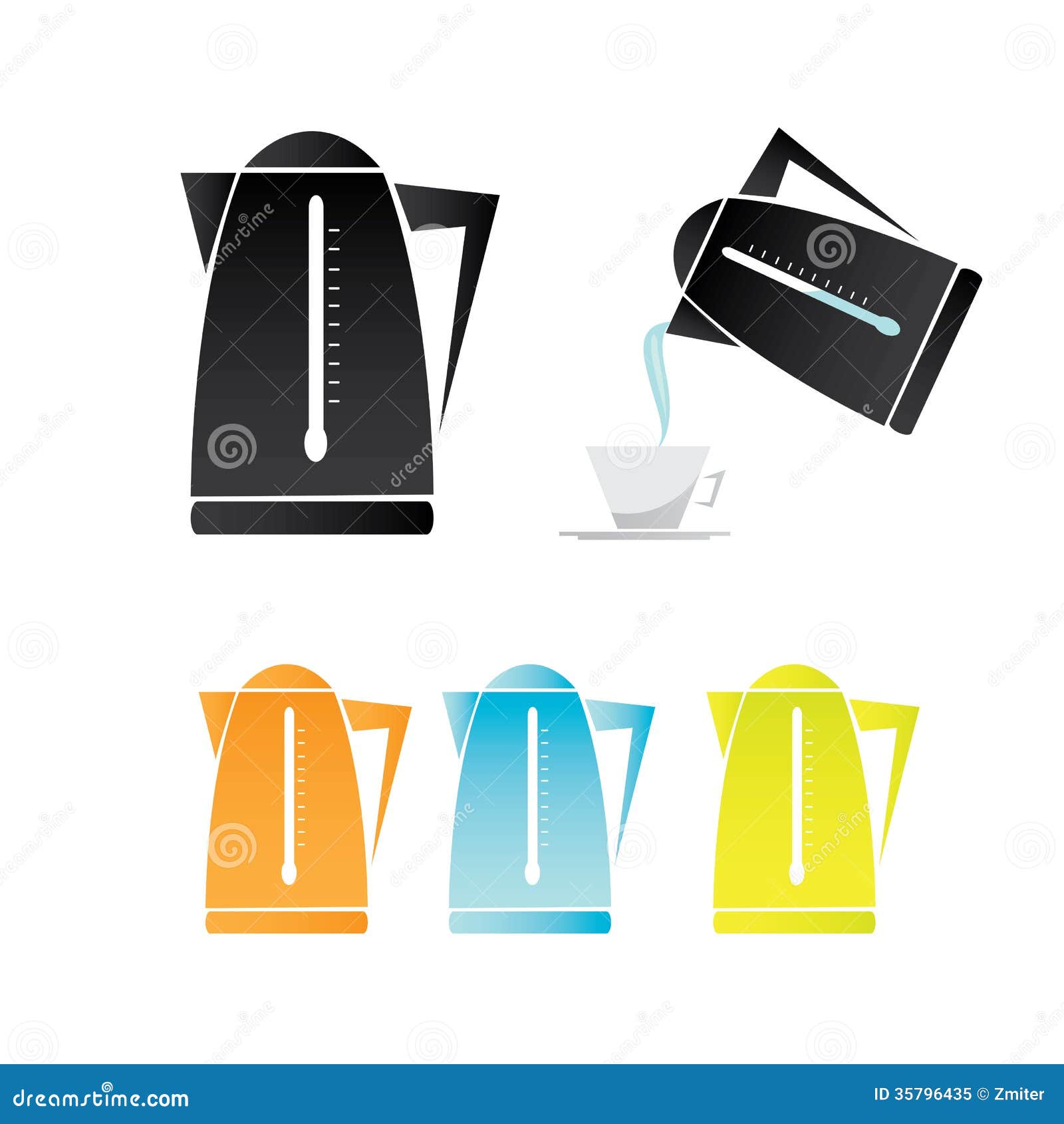 Kettle Icon Set, Vector Symbol. | CartoonDealer.com #100947477