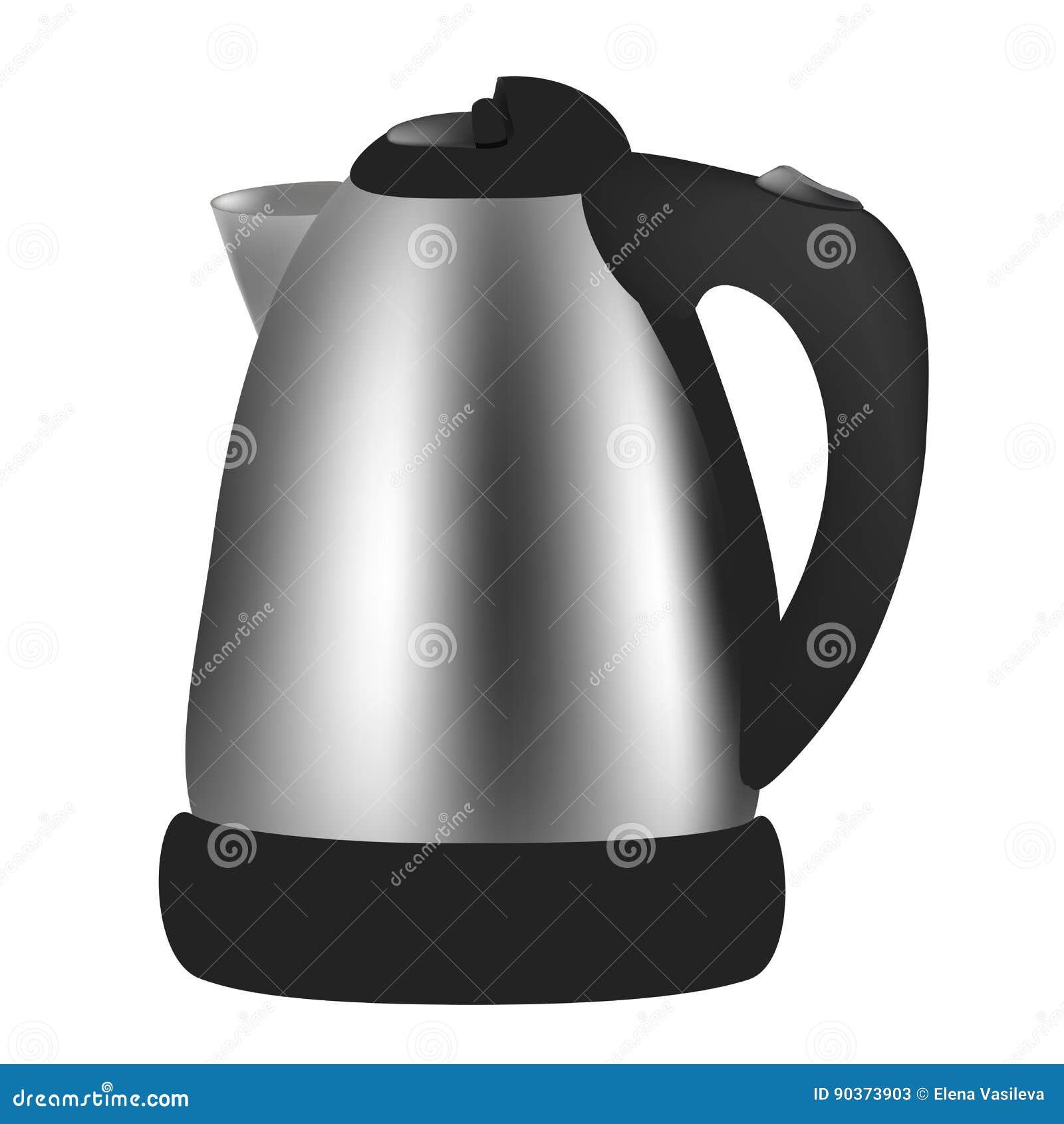 Vector Electric Kettle on White Background. Stock Vector - Illustration ...