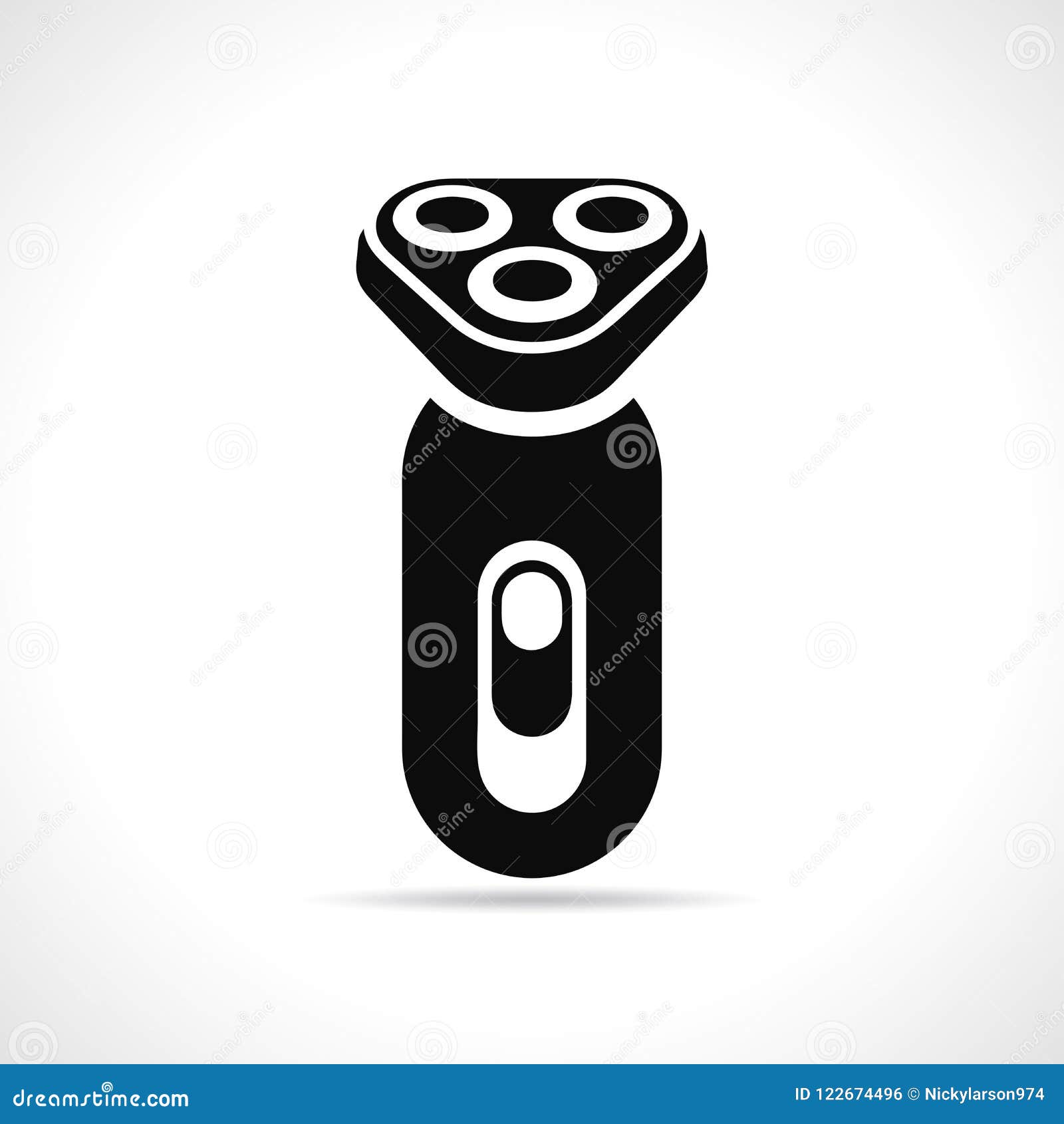 Vector Electric Shaver Black Icon Stock Vector - Illustration of ...
