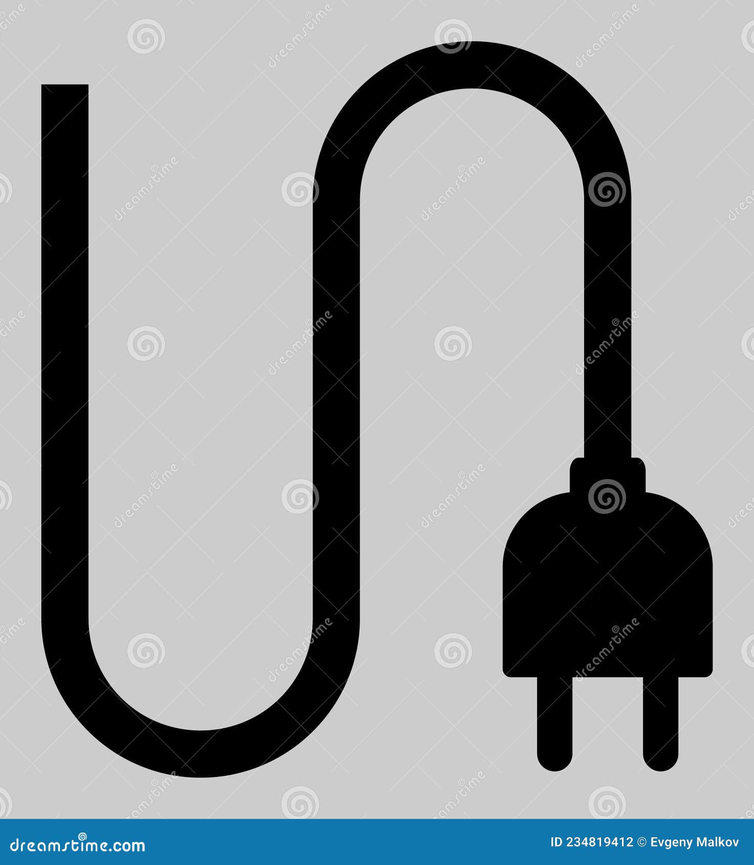 Vector Electrical Cord Icon Illustration Stock Vector - Illustration of ...