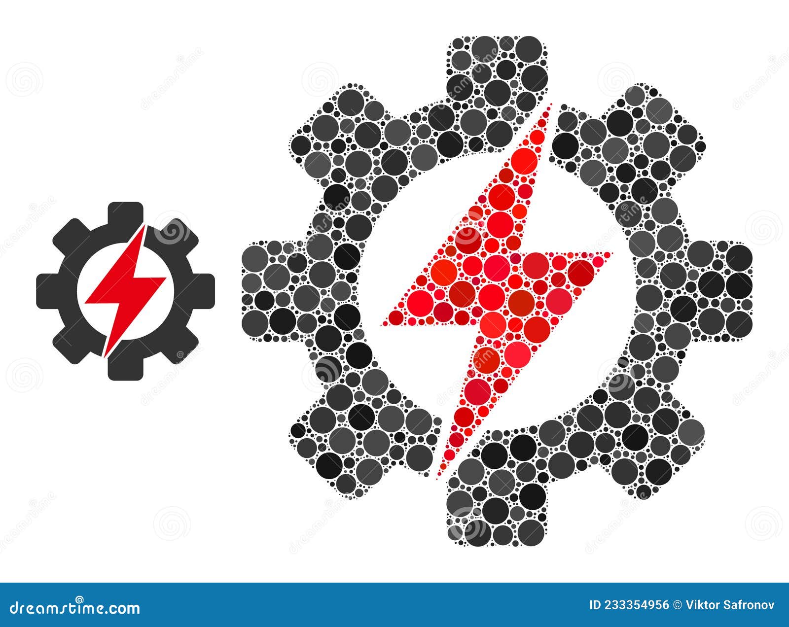 Vector Electrical Industry Collage of Small Circles Stock Vector ...