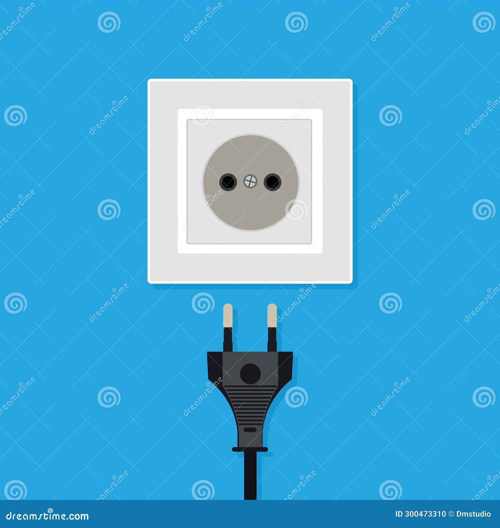 Vector Electrical Plug Inserted in Electric Socket Stock Vector ...