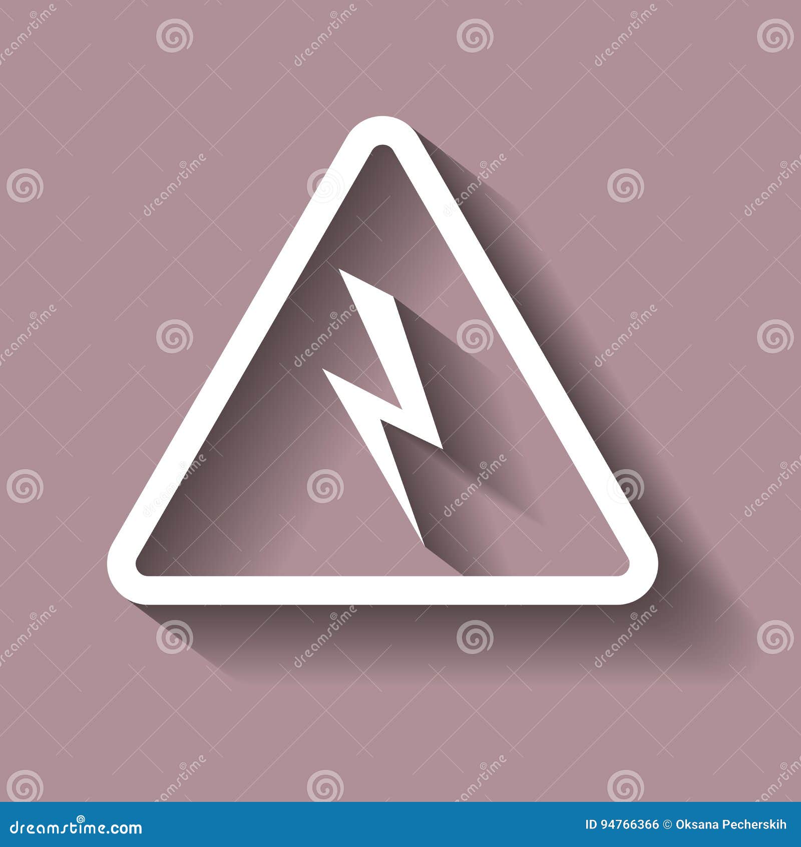Vector Electricity Icon with Shadow Stock Vector - Illustration of ...