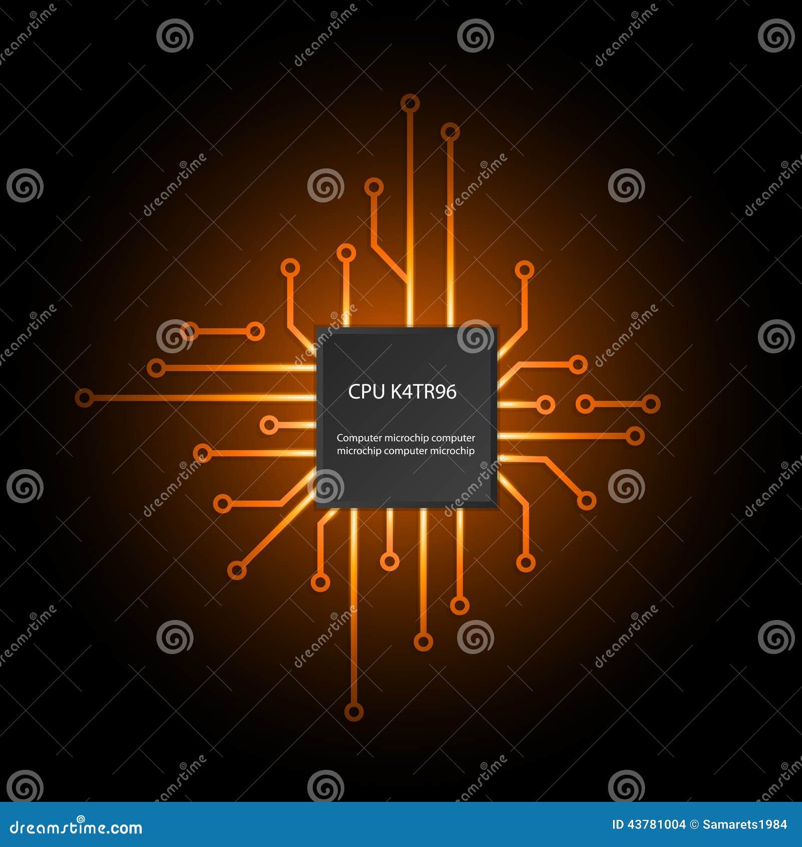 Vector Electronic Chip. Vector Illustration. Stock Vector ... Vector Electronic Chip. Vector Illustration. Stock Vector ...