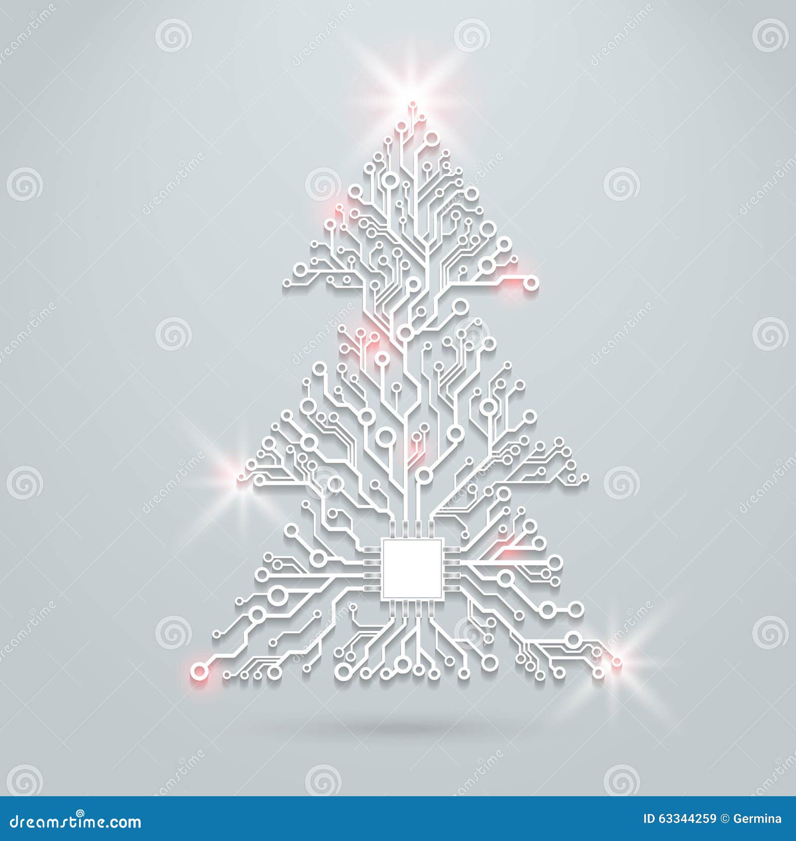Vector Electronic Christmas Tree Stock Vector - Illustration of idea ...