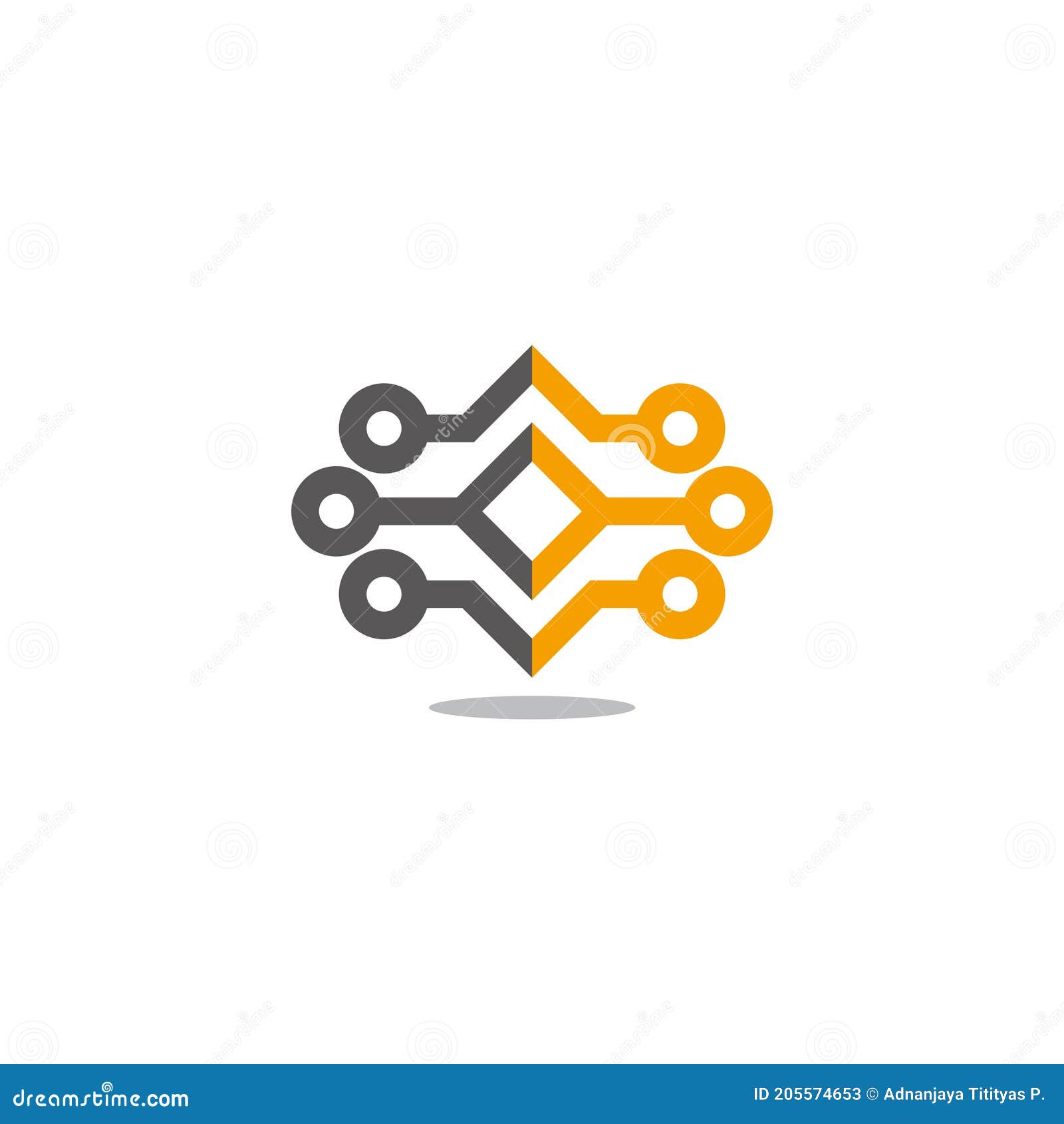 Vector of Electronic Circuit Connection Symbol Logo Stock Vector ...