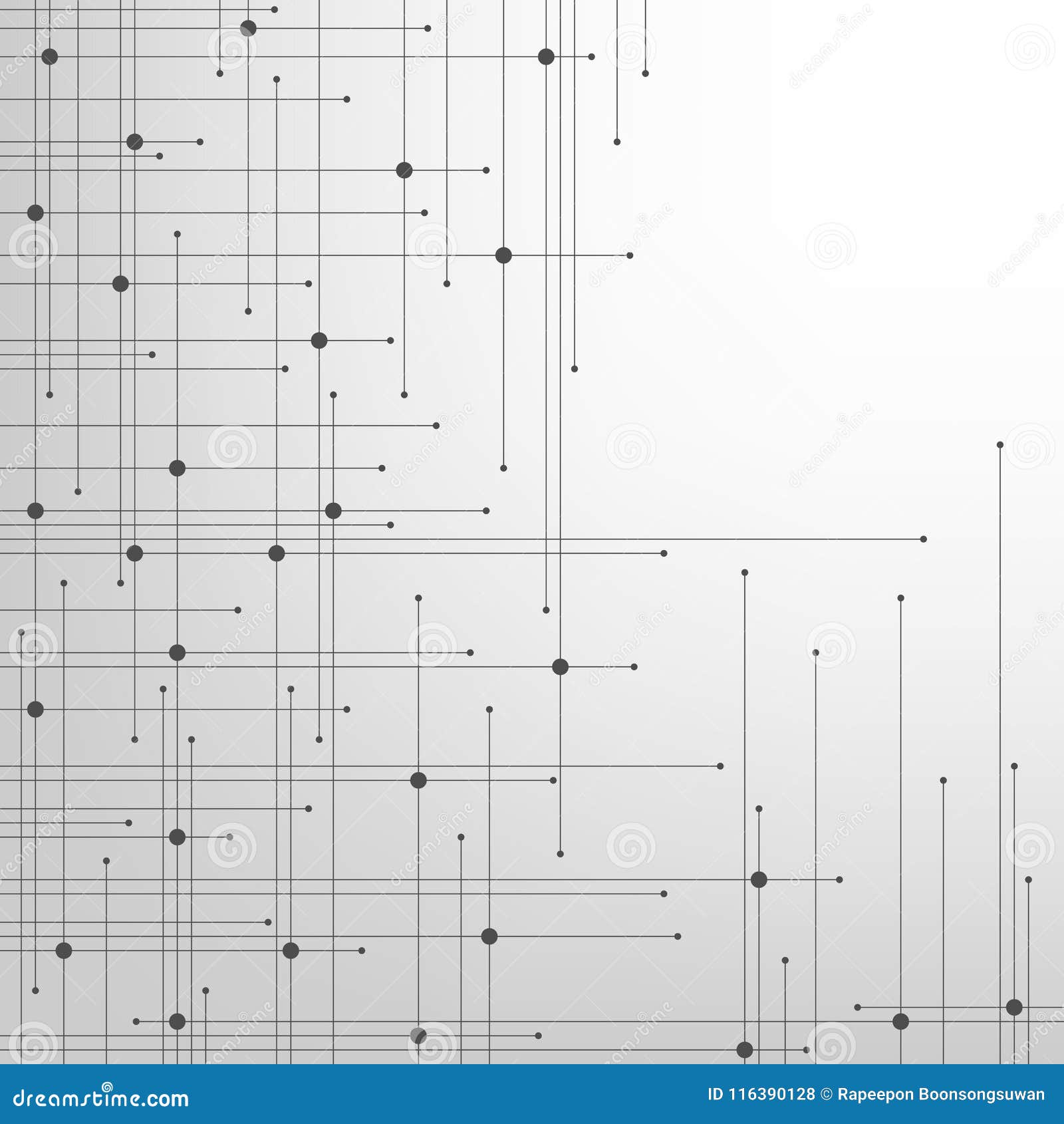 Vector Electronic Circuit Design on a Gray Background. Stock Vector ...