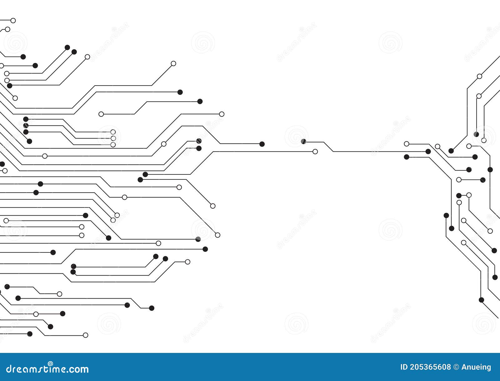 Vector : Electronic Circuit with White Background Stock Vector ...