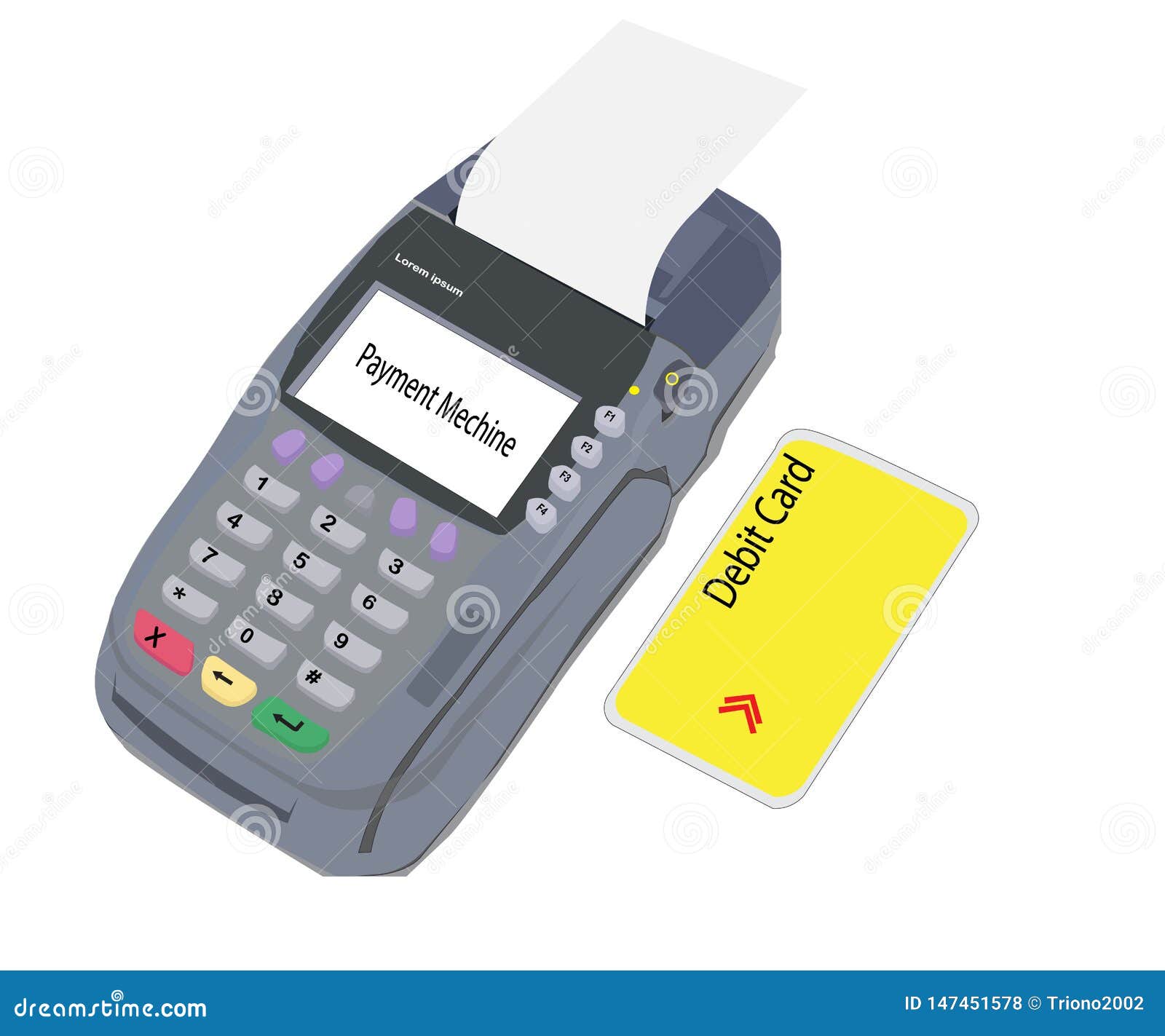 Vector Electronic Data Capture Machine with a White Background Stock ...