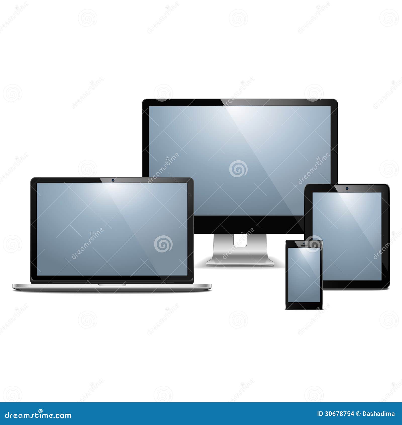 Vector electronic devices stock vector. Illustration of sensor - 30678754