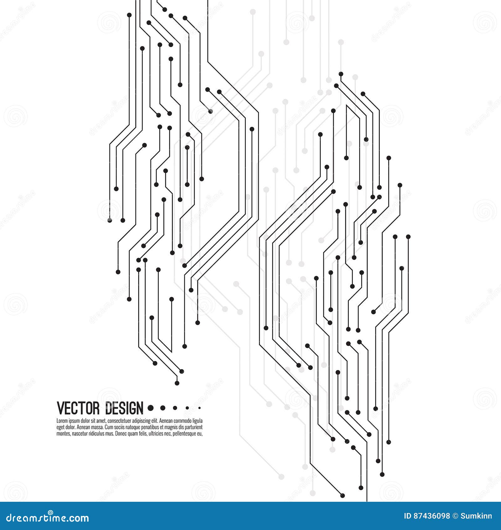 Vector Electronic Motherboard. Stock Vector - Illustration of circuit ...