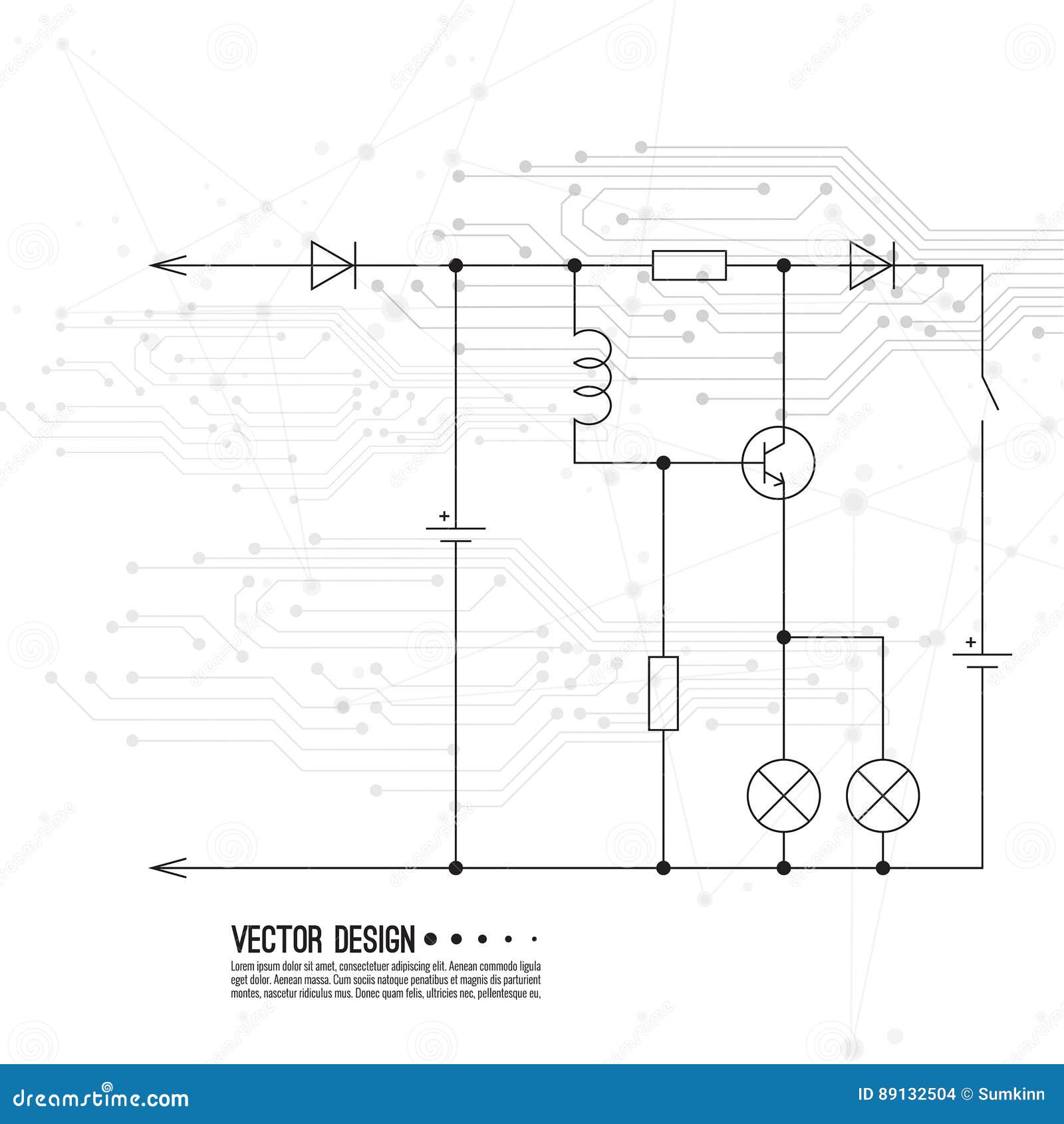 Vector Electronic Motherboard. Stock Vector - Illustration of internal ...