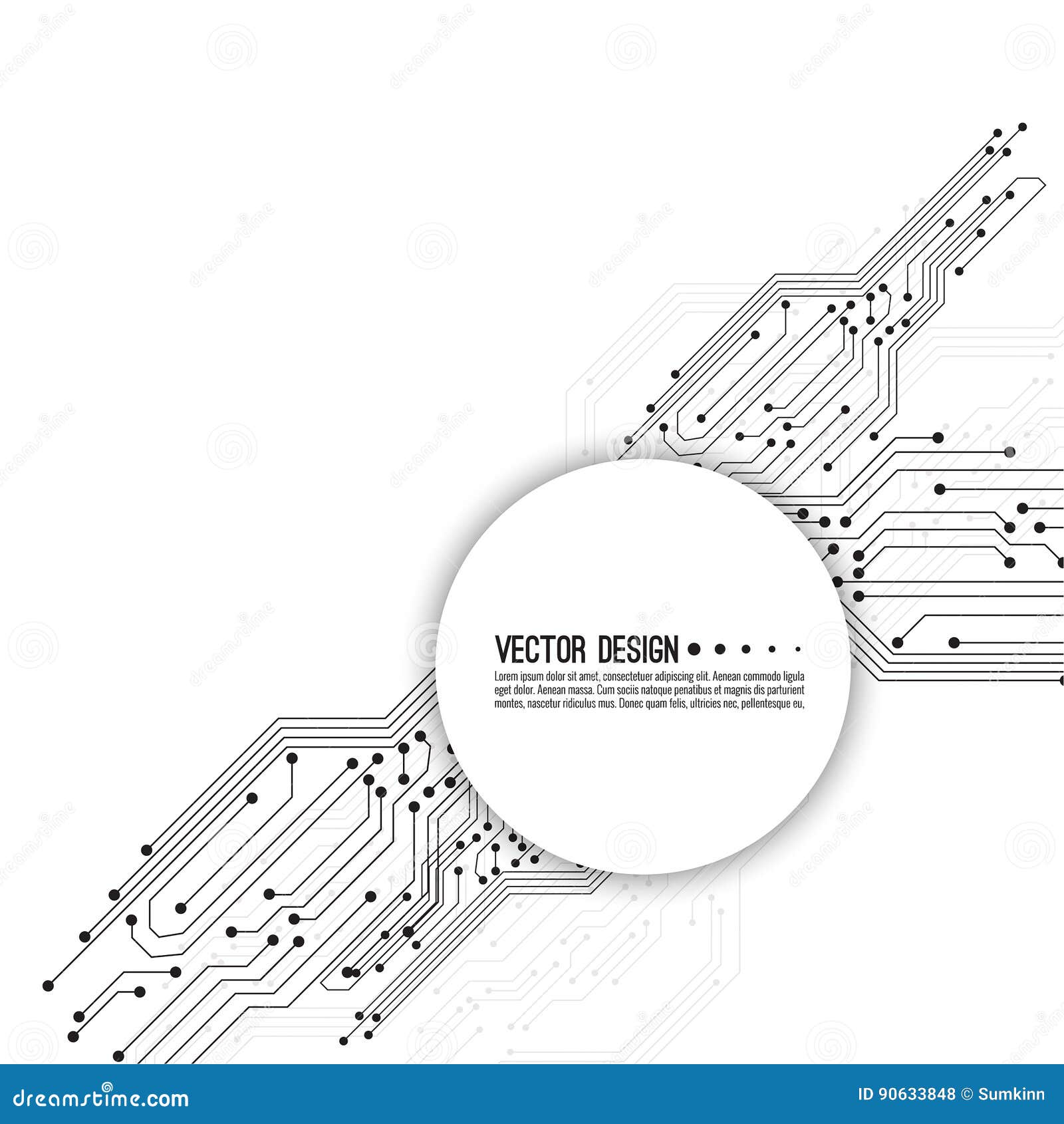 Vector Electronic Motherboard. Stock Vector - Illustration of ...
