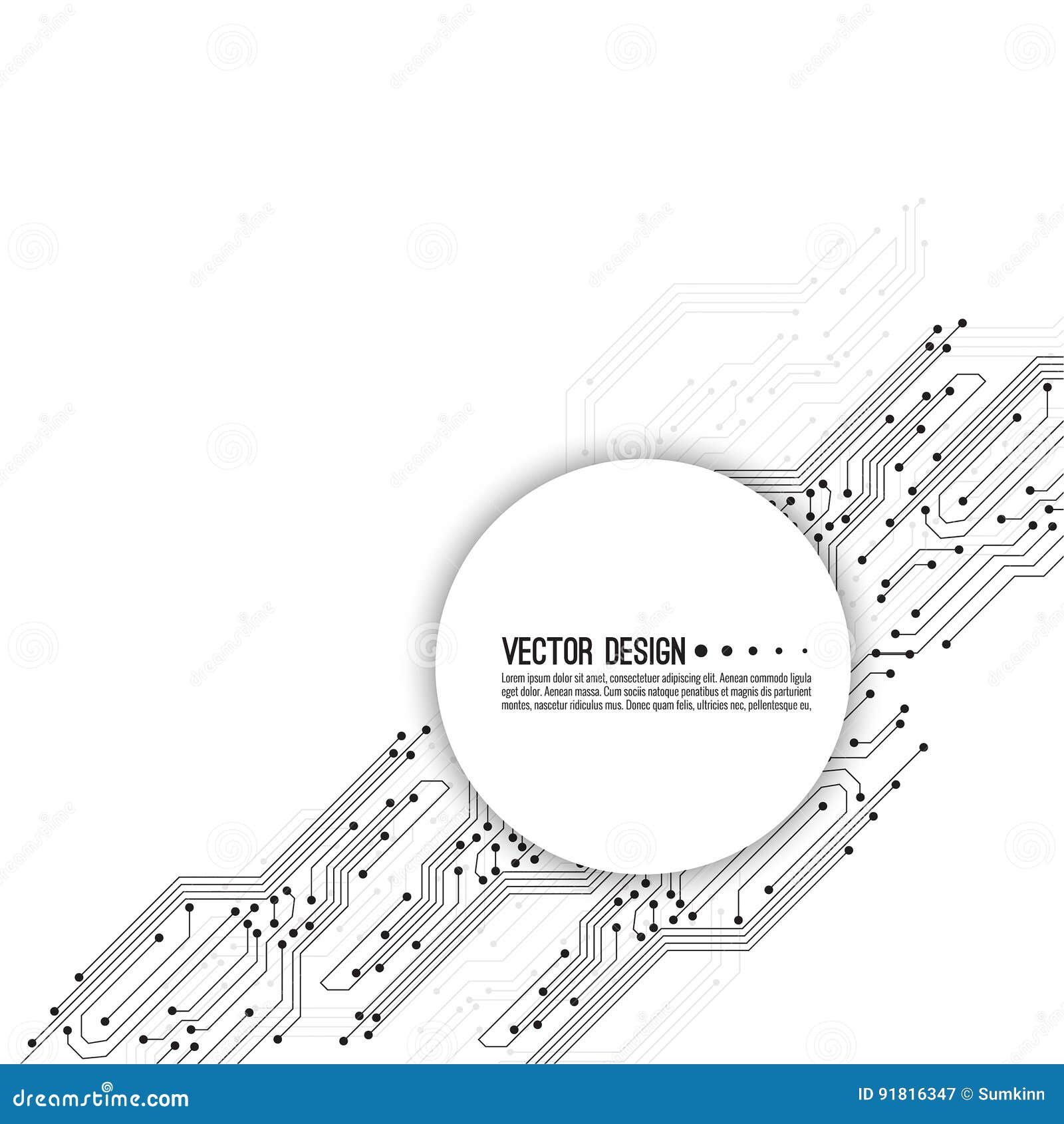 Vector Electronic Motherboard. Stock Vector - Illustration of circuitry ...