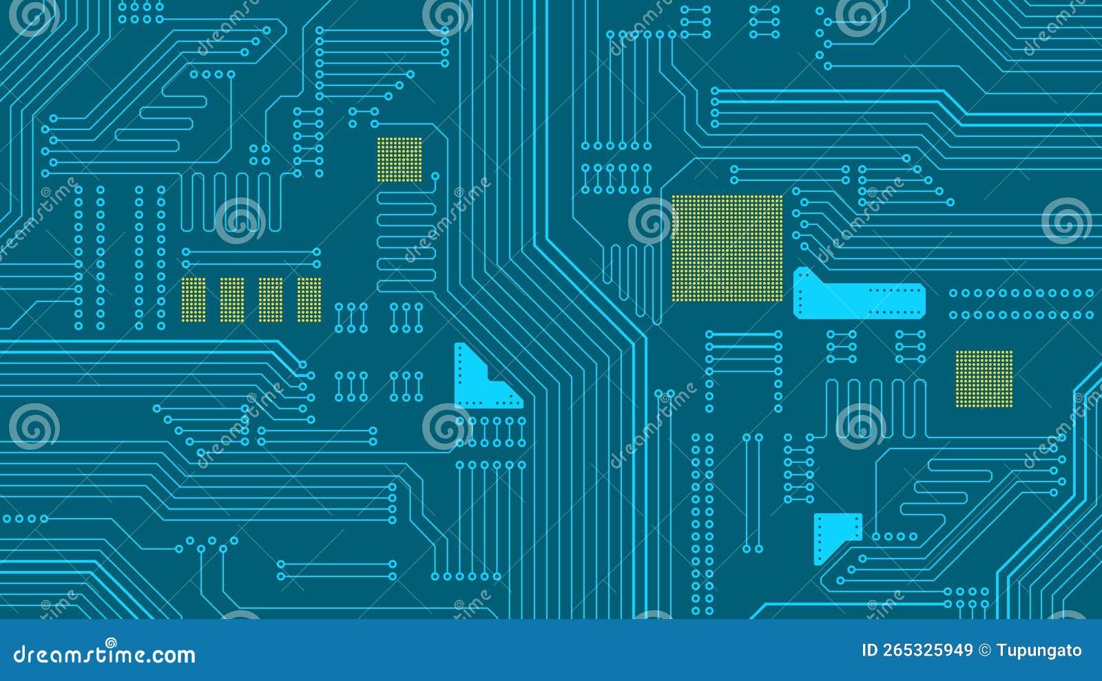 Vector Electronics Blue Background Stock Vector - Illustration of cyber ...