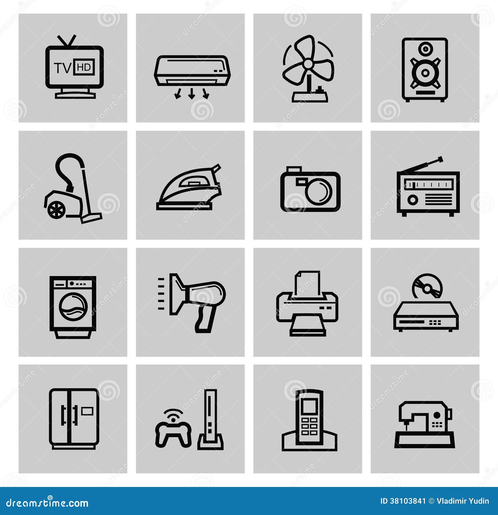 Vector Electronics Icon Set Stock Vector - Illustration of ...