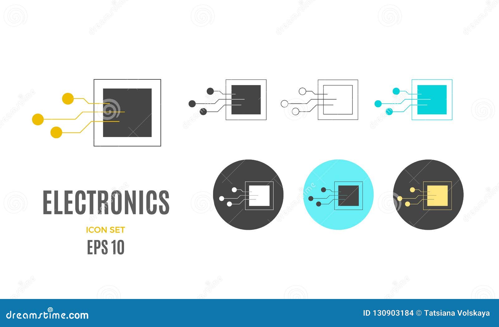 Vector Electronics Infographic Template. Color Tech Icon for Your ...