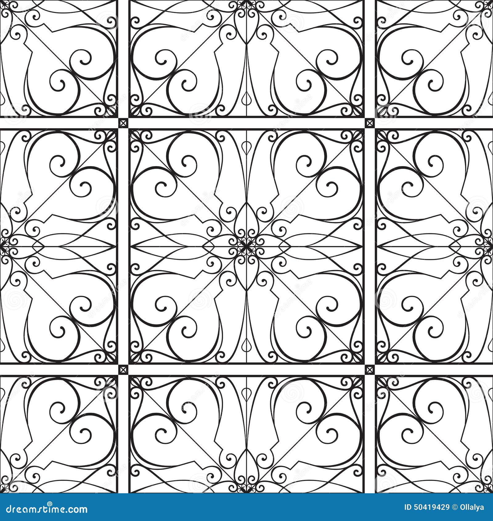 Vector Elegant Black and White Seamless Pattern Stock Vector ...
