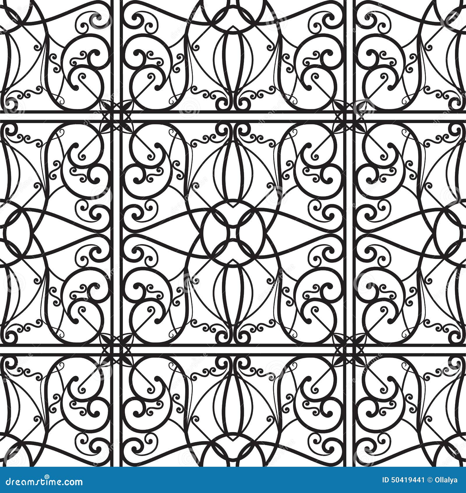 Vector Elegant Black and White Seamless Pattern Stock Vector ...