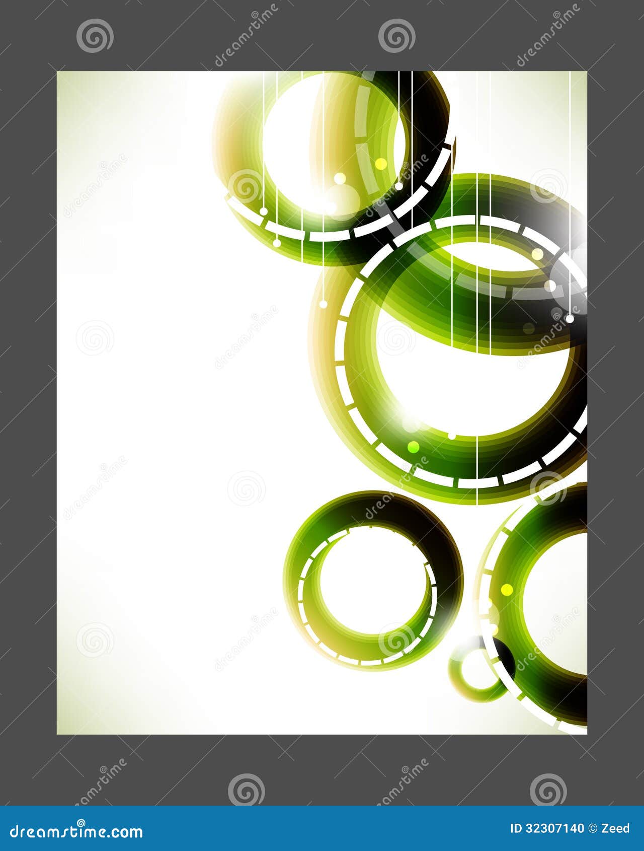 Vector Elegant Green Rings Background Stock Vector - Illustration of ...