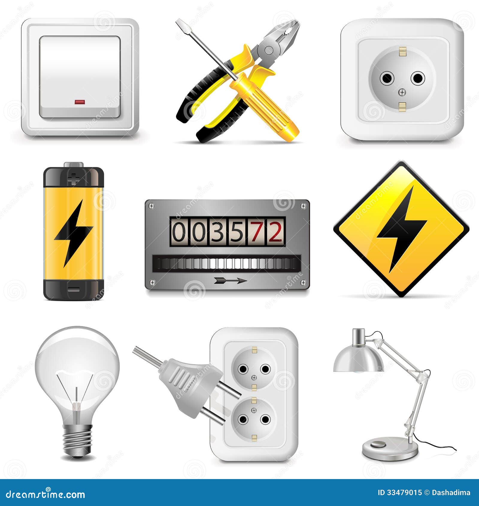 Vector Elektropictogrammen vector illustratie. Illustration of ...