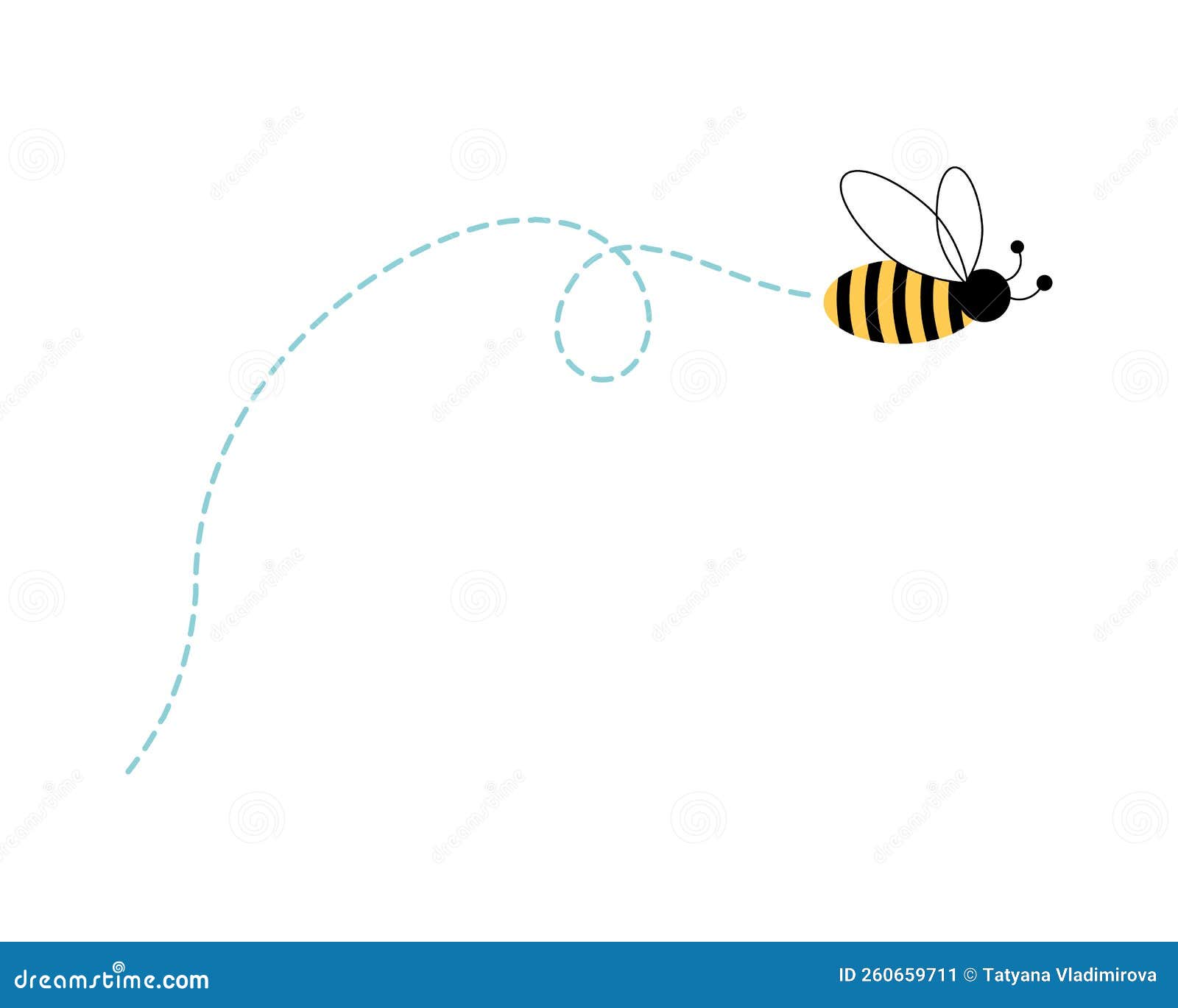 Vector bee in flat style. stock illustration. Illustration of globe ...