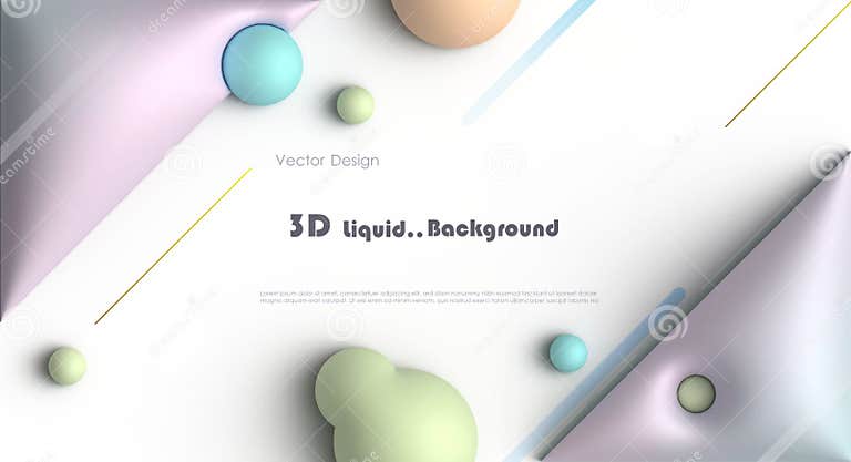 Vector, Illustration Abstract Element with Dynamic 3d Shape, Gradient Color Background. Stock ...