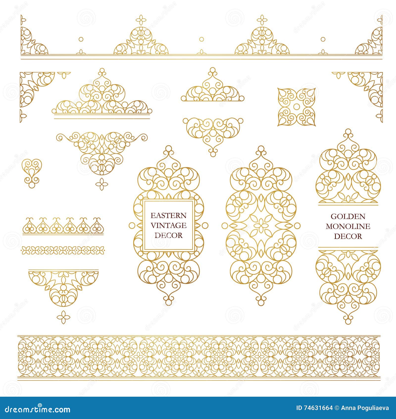 Vector Element in Eastern Style. Stock Vector - Illustration of design ...